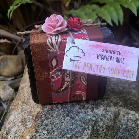 Natural Shungite Soap I Midnight Rose I The Healthy Soap Chef